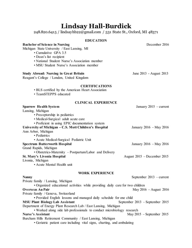 Lindsay Hall Burdick resume | DOCX