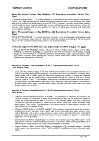 Mechanical Engineer - Plumbing and Fire Fighting | PDF