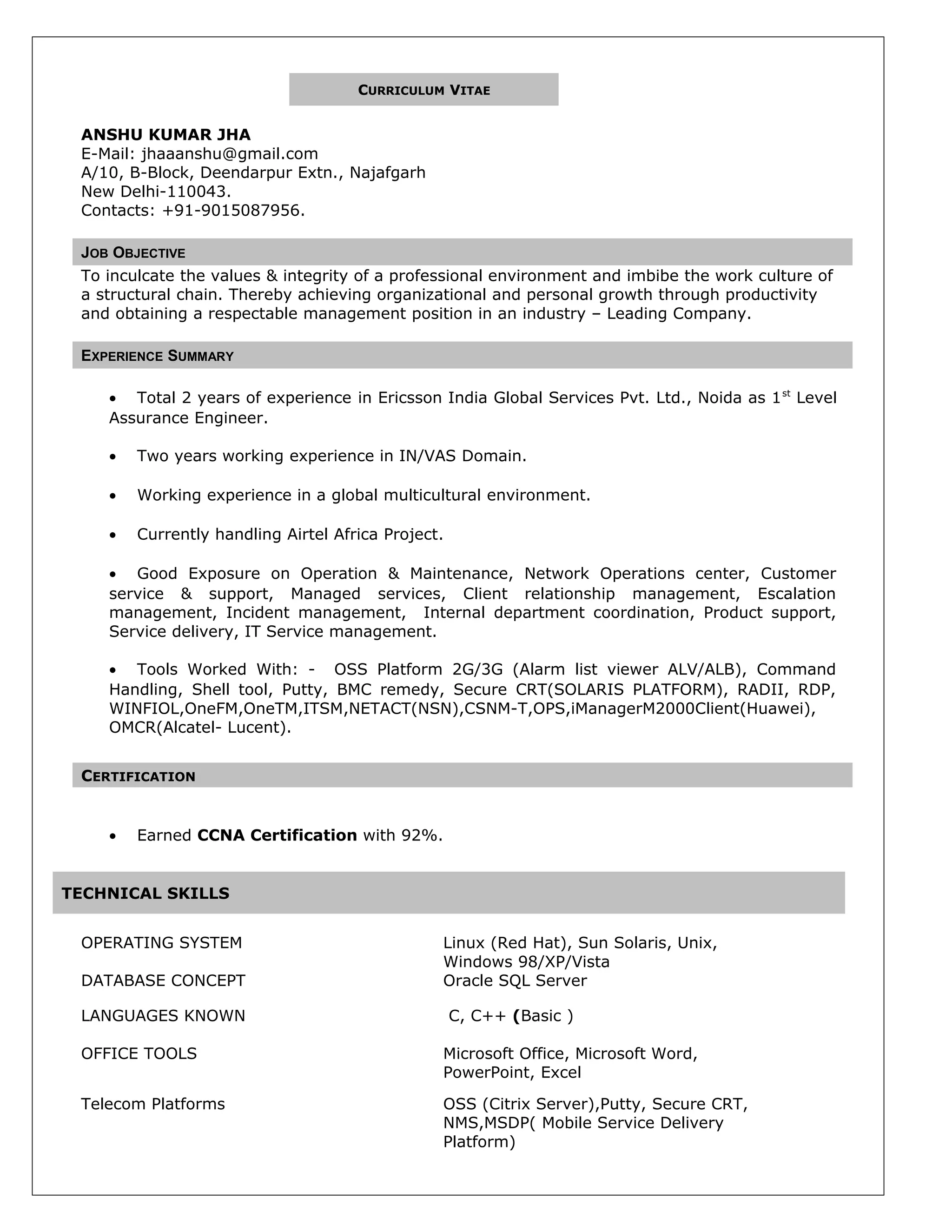 Anshu_resume | DOC