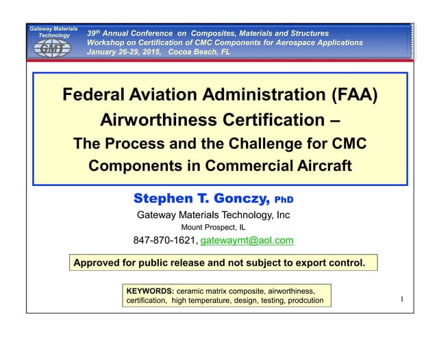 CMC FAA Certification | PDF | Air Travel | Travel Type
