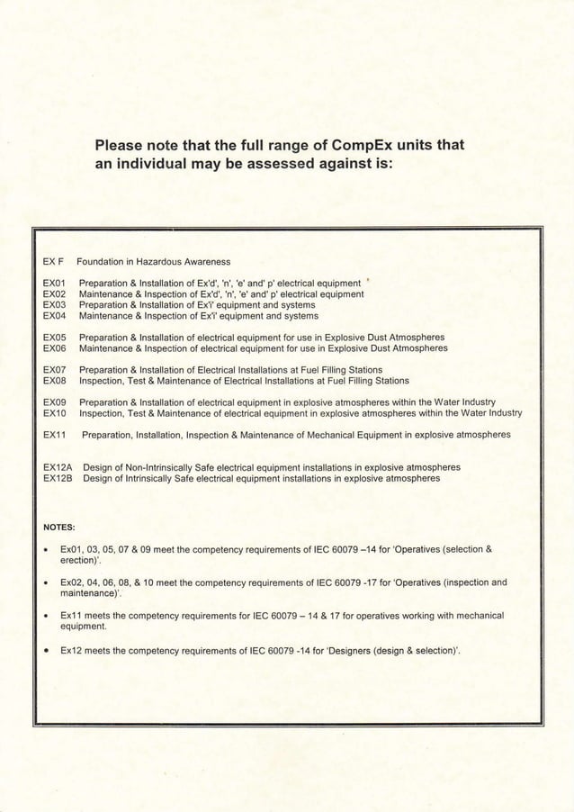 CompEx Certificate | PDF