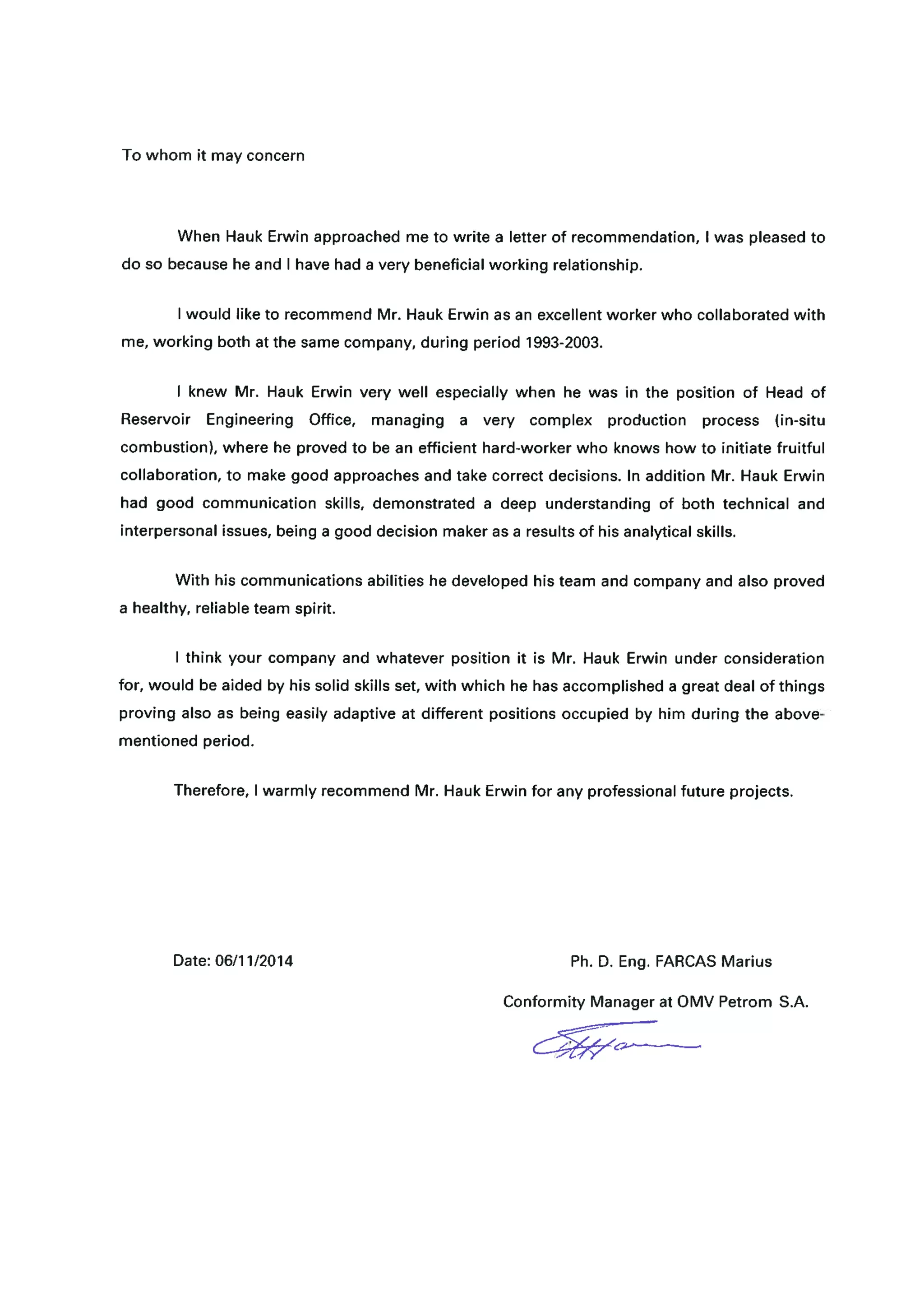 Recommendation letter | PDF