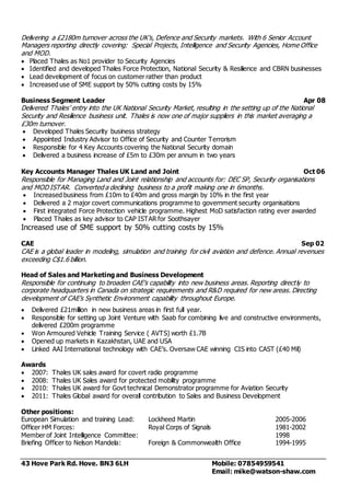Mike Shaw CV | DOCX