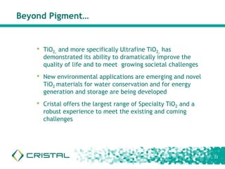 Cristal_TiO2_World_Summit_Presentation FINAL Oct 12 | PDF | Chemistry ...