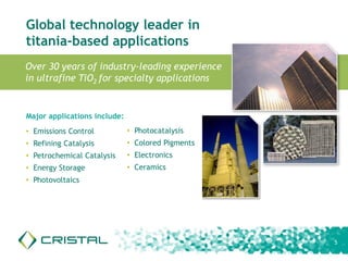 Cristal_TiO2_World_Summit_Presentation FINAL Oct 12 | PDF | Chemistry ...