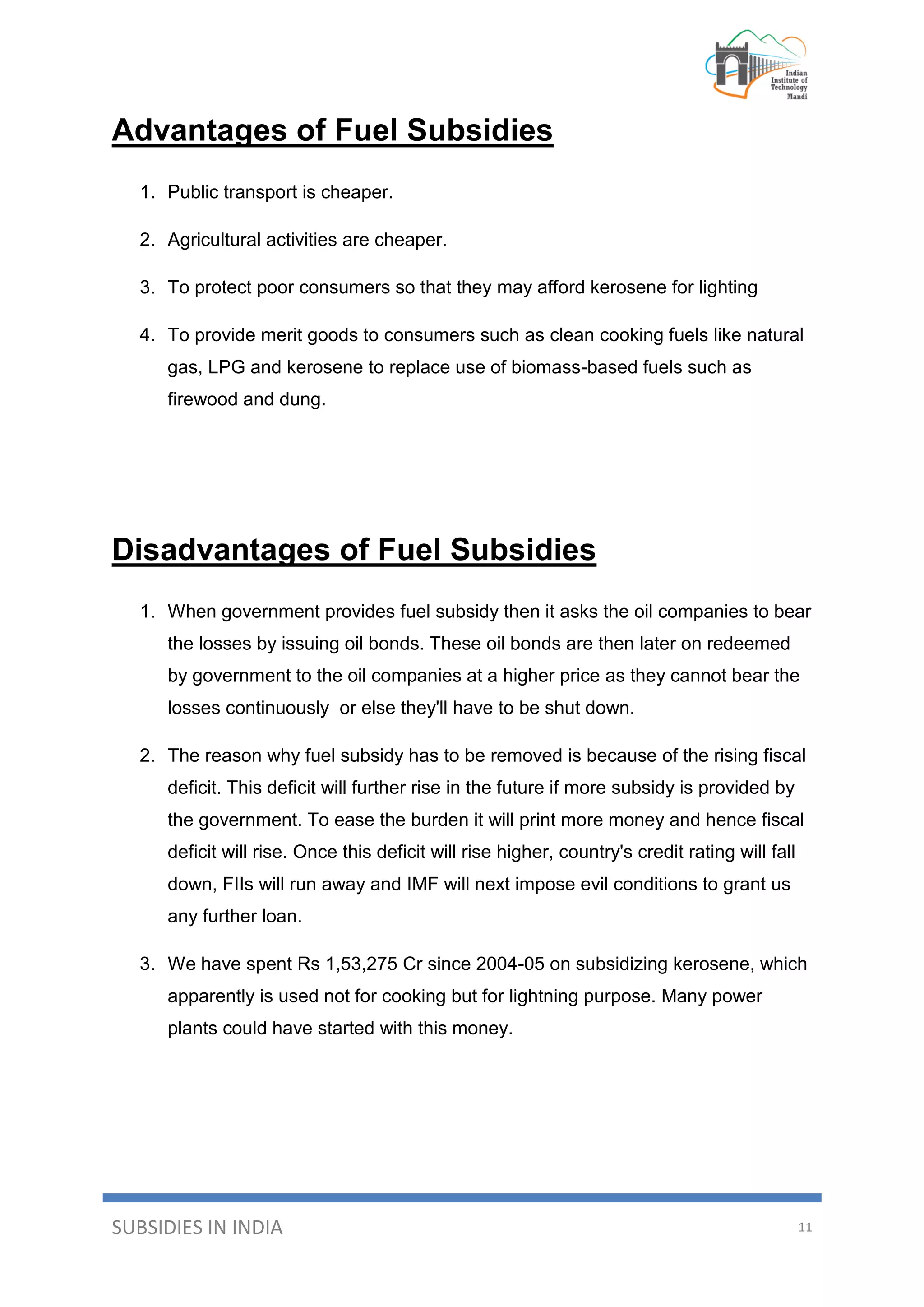 Subsidies in India | PDF | Gasoline Prices | Economy