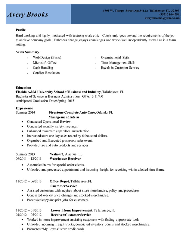 Avery's Resume1 | DOCX