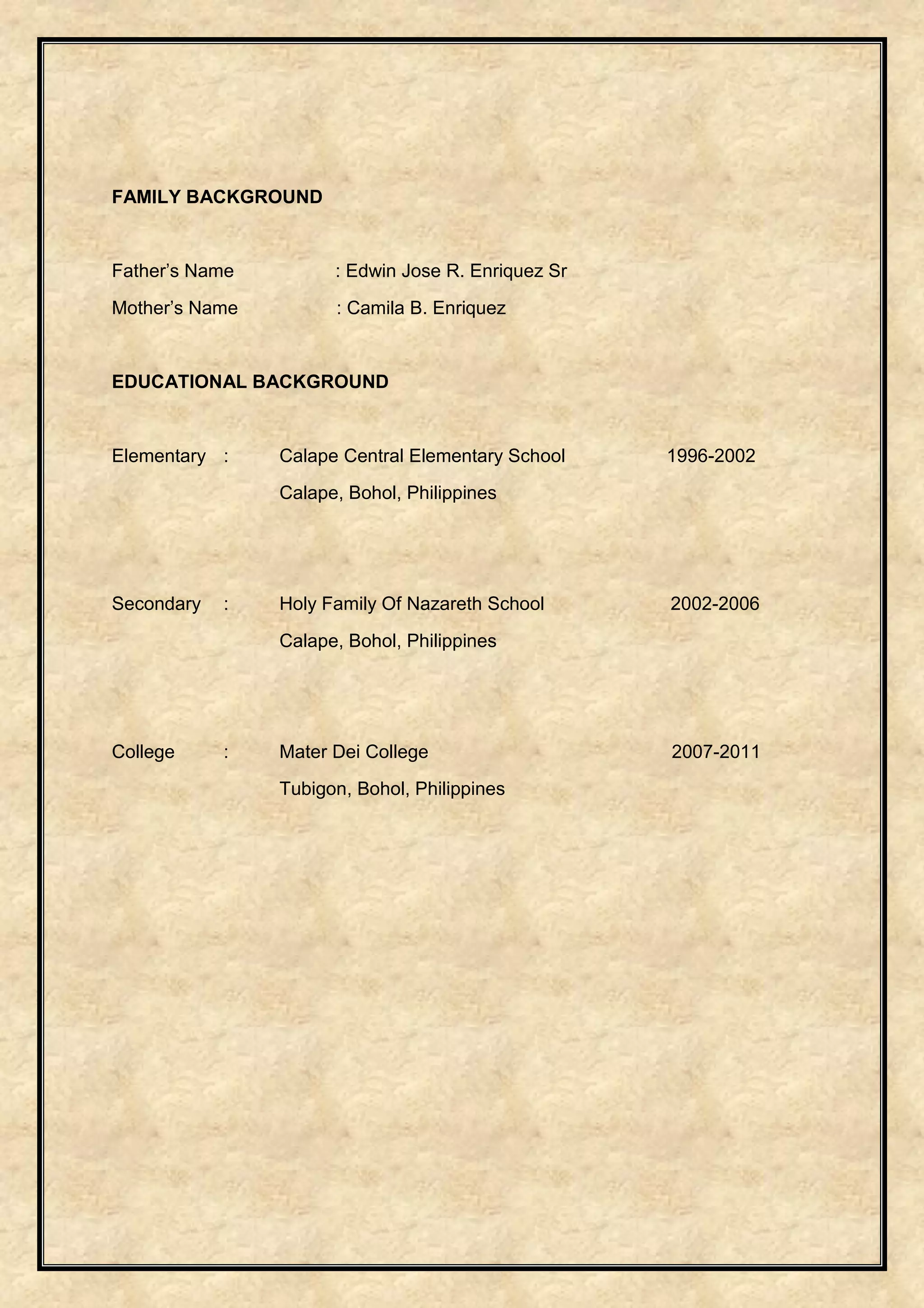 EDWIN B enriquez cv | PDF