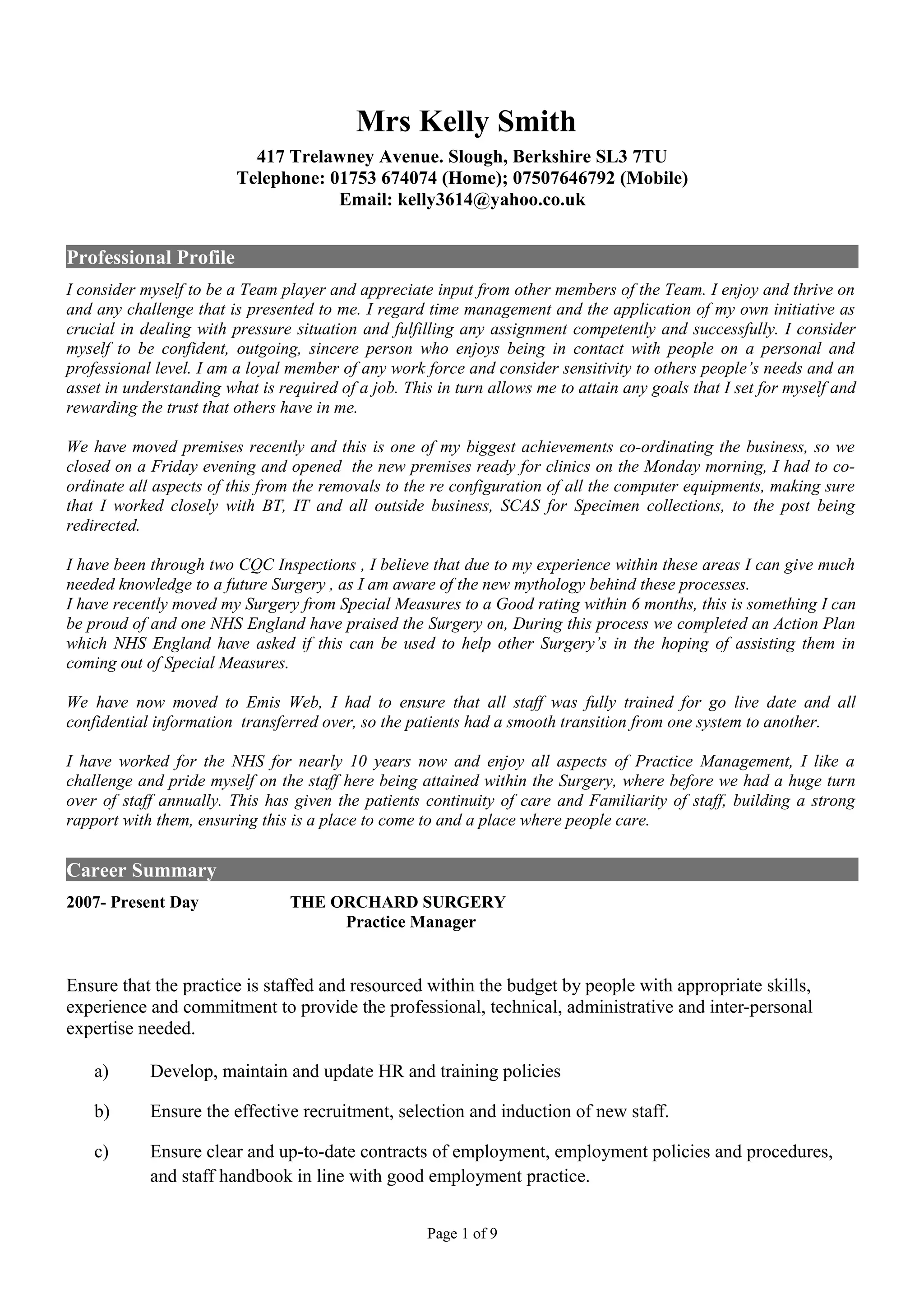 CV Kelly (7) | DOC | IT and Internet Support | Internet