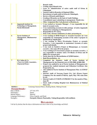Resume_Debasis Mohanty | PDF