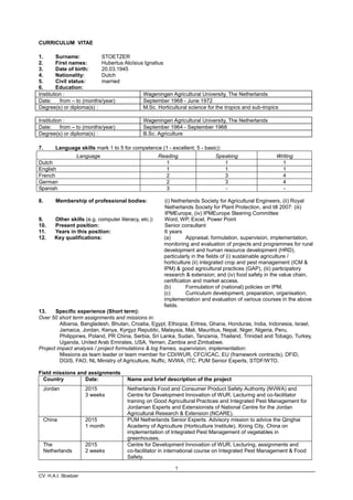 CV HAIStoetzer_Jan2016 | PDF