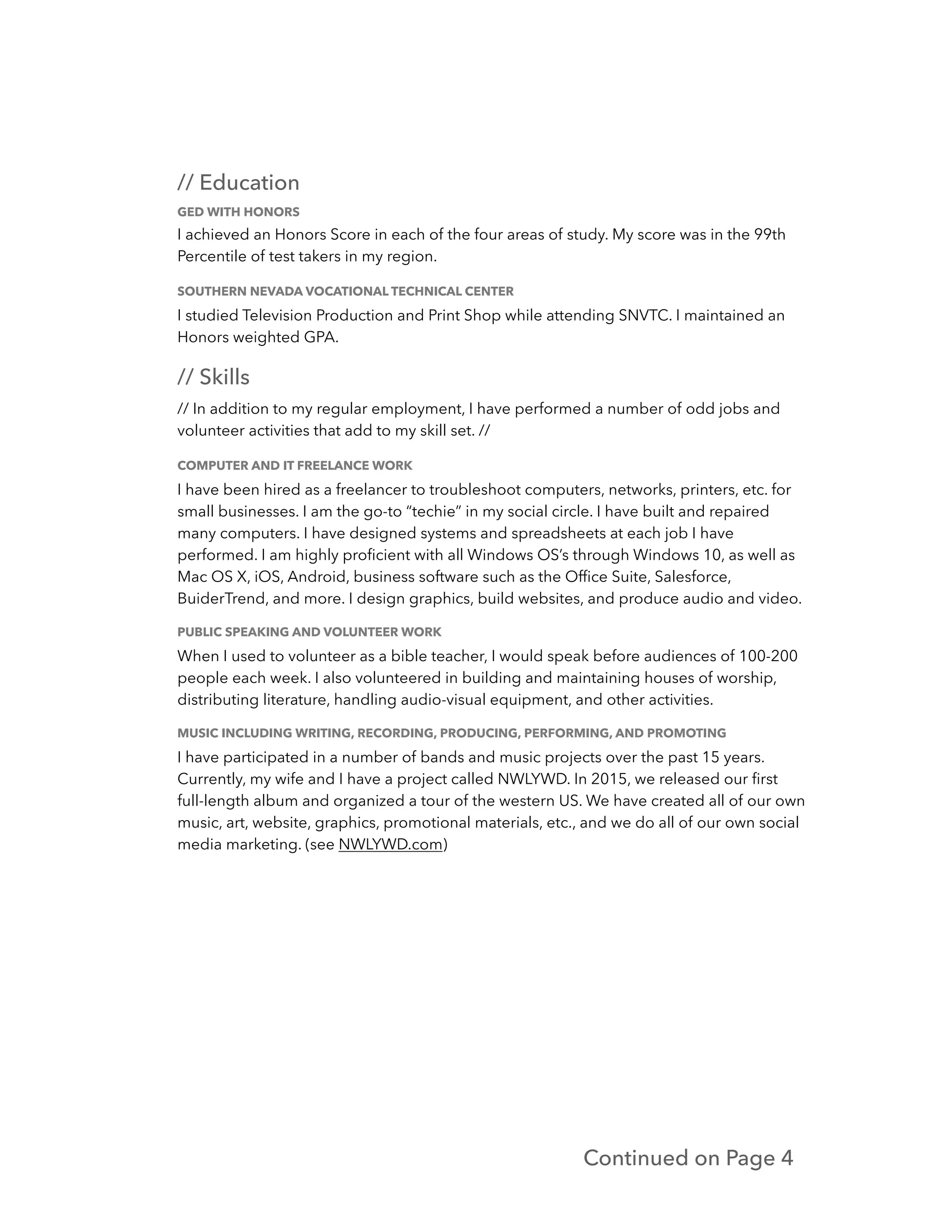 Sterling Wilson Resume 12 29 15 | PDF