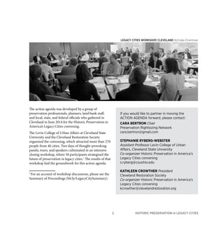 Action Agenda for Historic Preservation | PDF