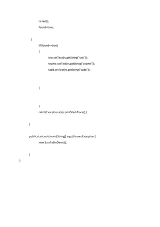 Scrollable Demo App | DOCX