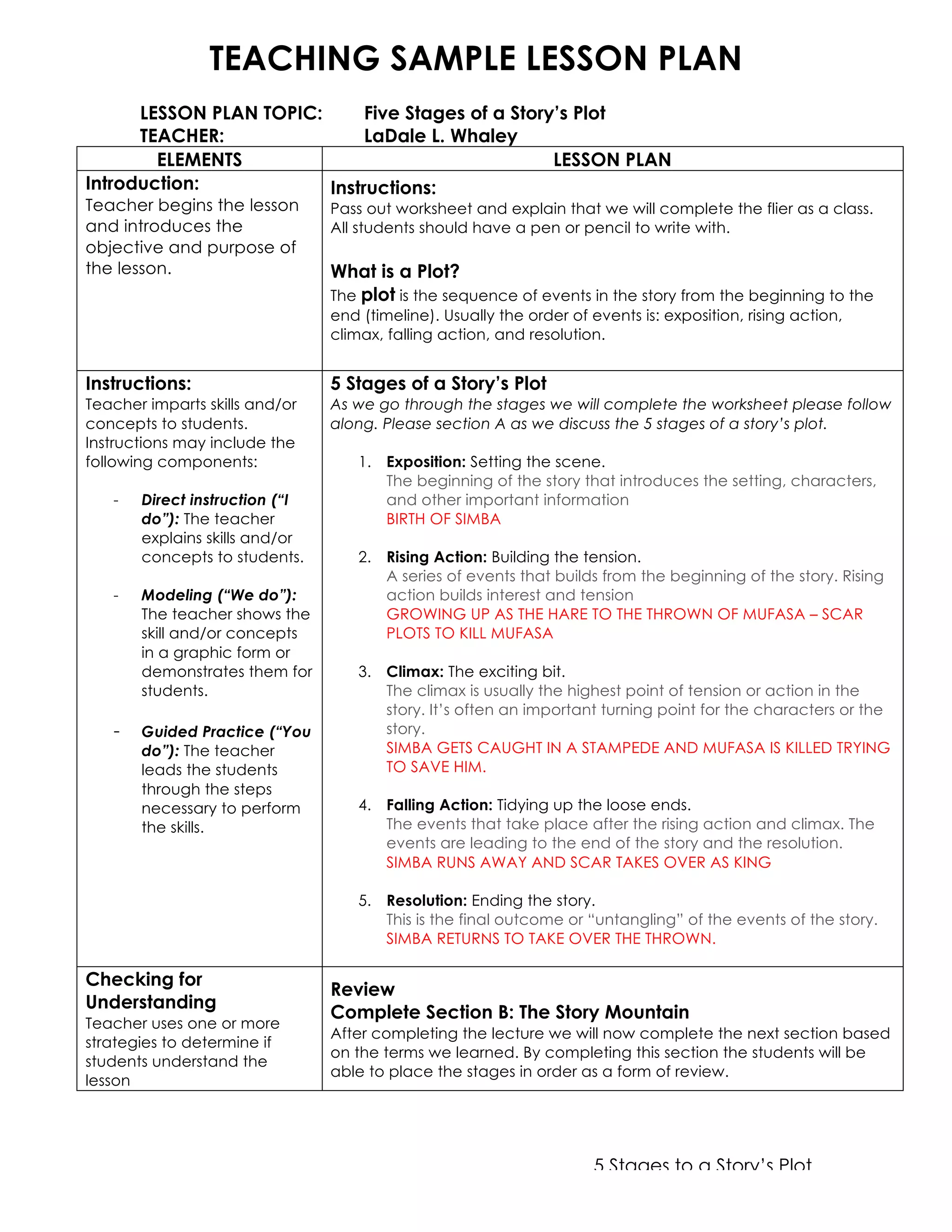 TEACHING SAMPLE-1 | PDF