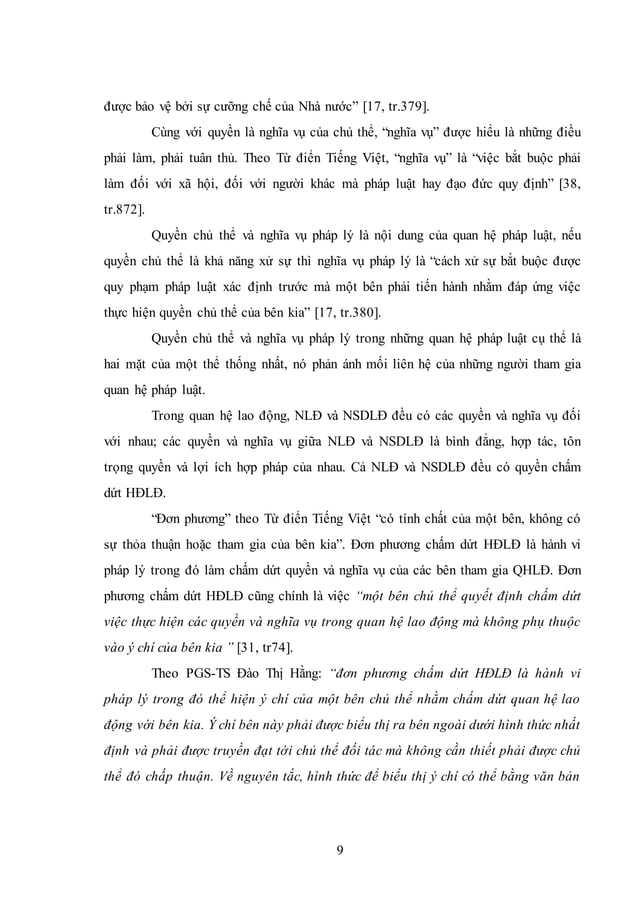 Đơn phương chấm dứt hợp đồng lao động của người sử dụng lao động theo pháp luật Việt Nam từ thực ...