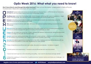 OPEX Week Europe 140316 | PPT