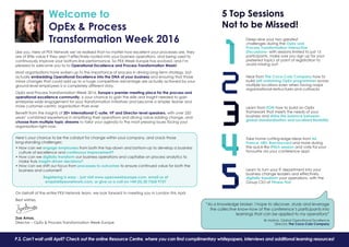 OPEX Week Europe 140316 | PPT