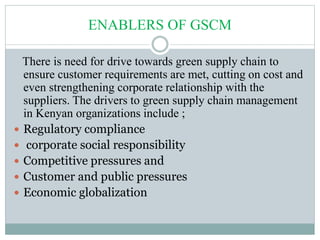 Introduction to green supply chain management | PPTX