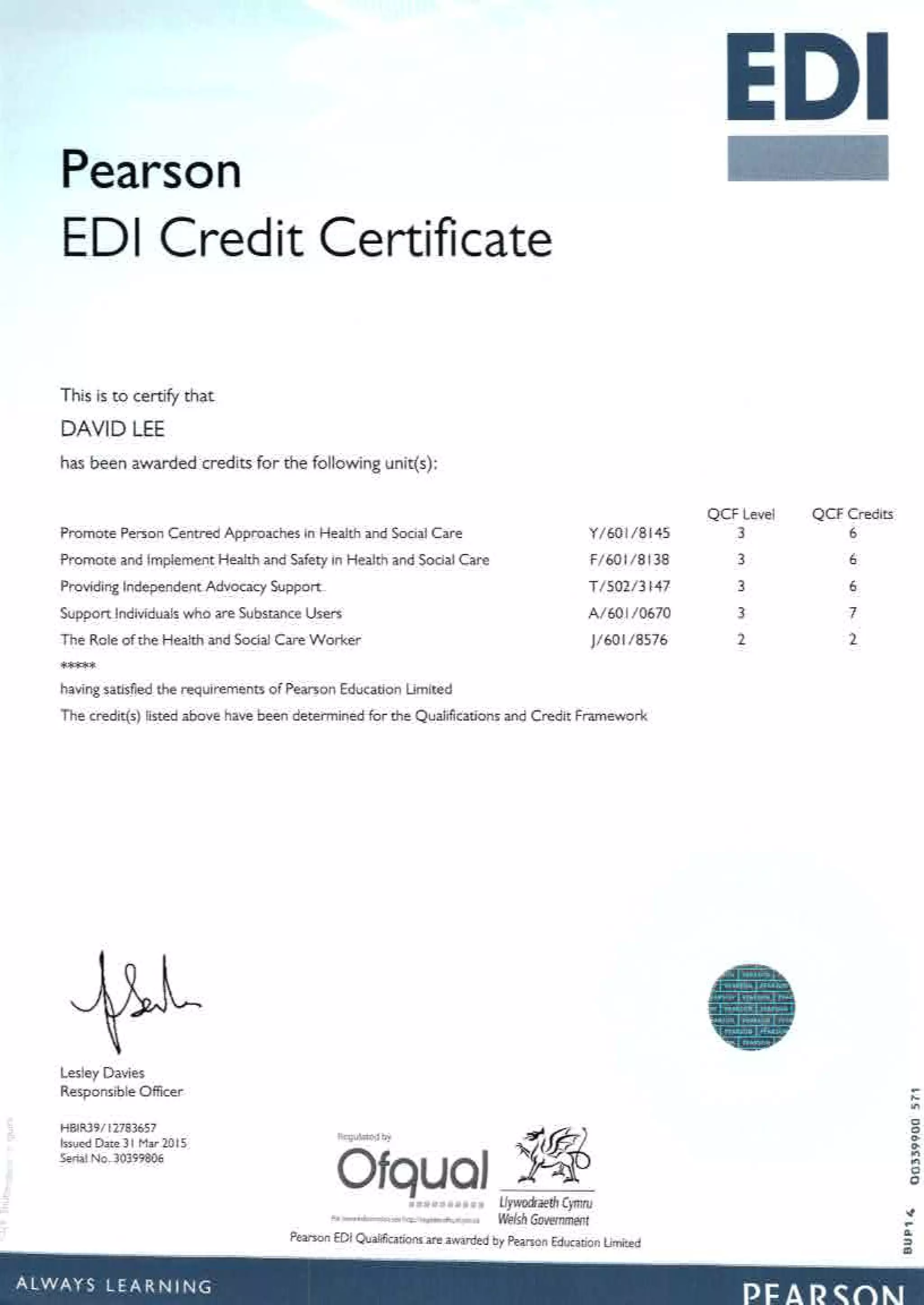 EDI Certificates for Diploma | PDF
