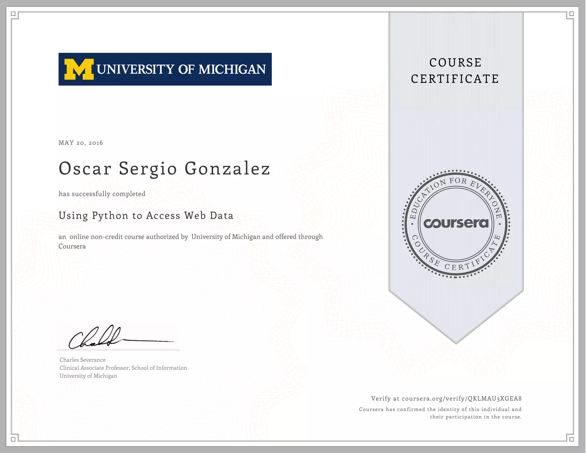 University of Michigan Python to Access Web Data | PDF | Technology & Computing
