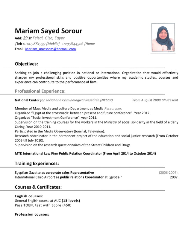 My Resume 2015 | DOC | Graduation | Personal Celebrations & Life Events