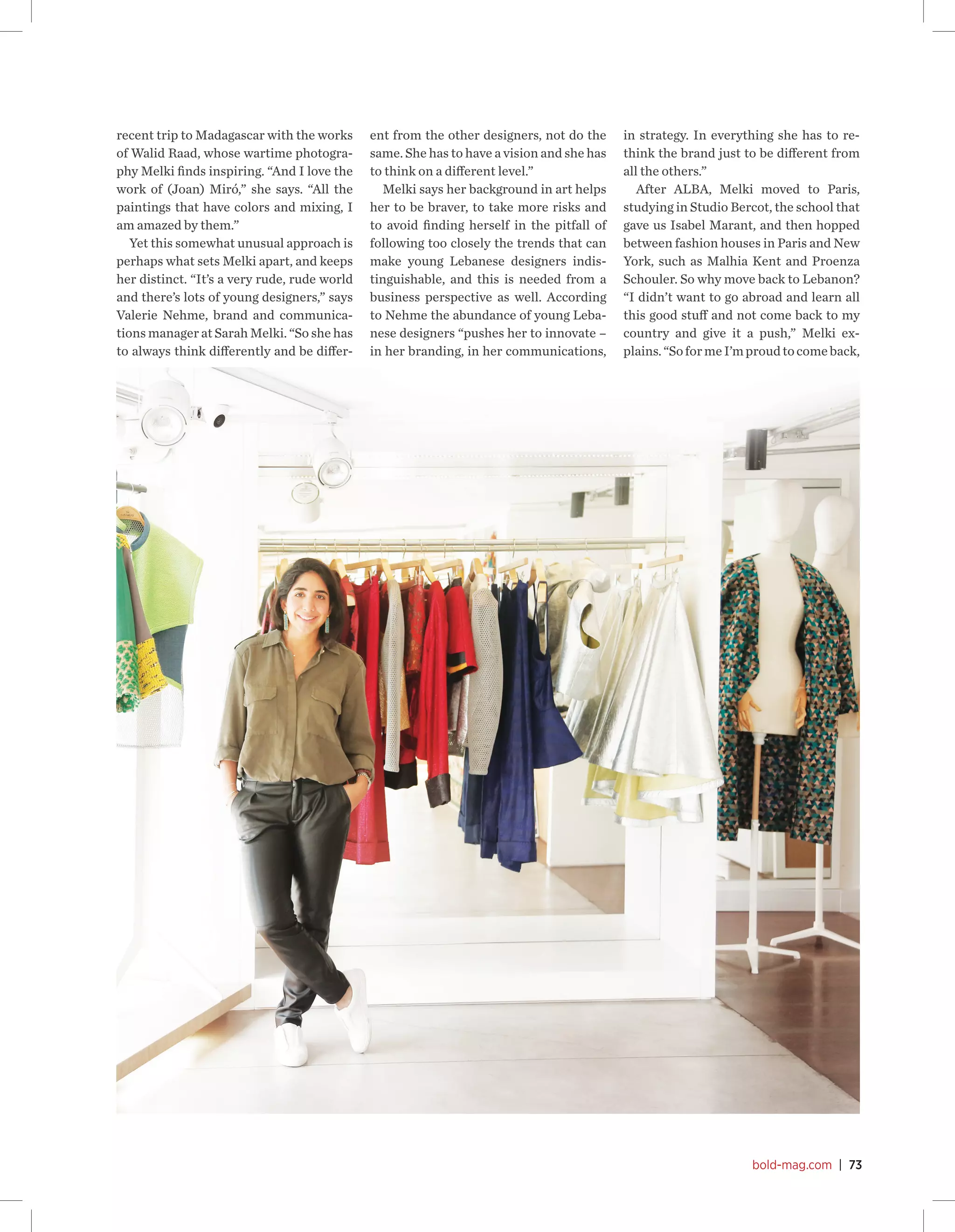 Sara Melki Bold Magazine 2015 | PDF