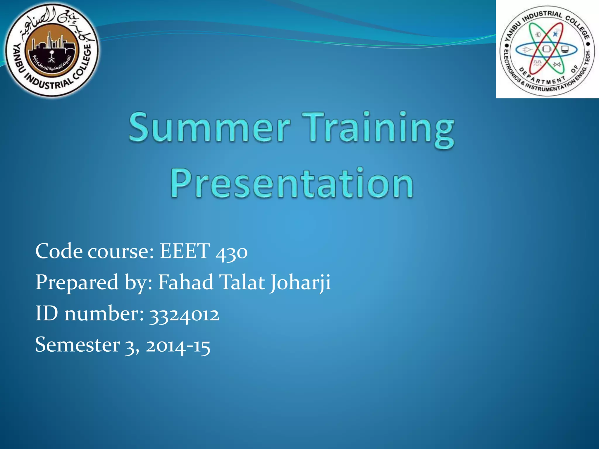 Summer Training Presentation | PPTX | Cameras and Camcorders | Consumer ...
