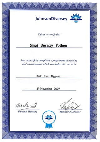 sinoj all certificate | PDF