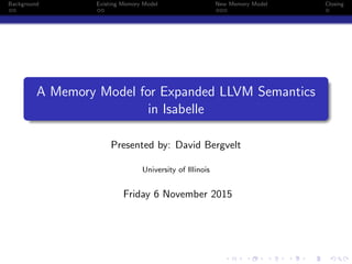 Bergvelt memory model presentation | PPT
