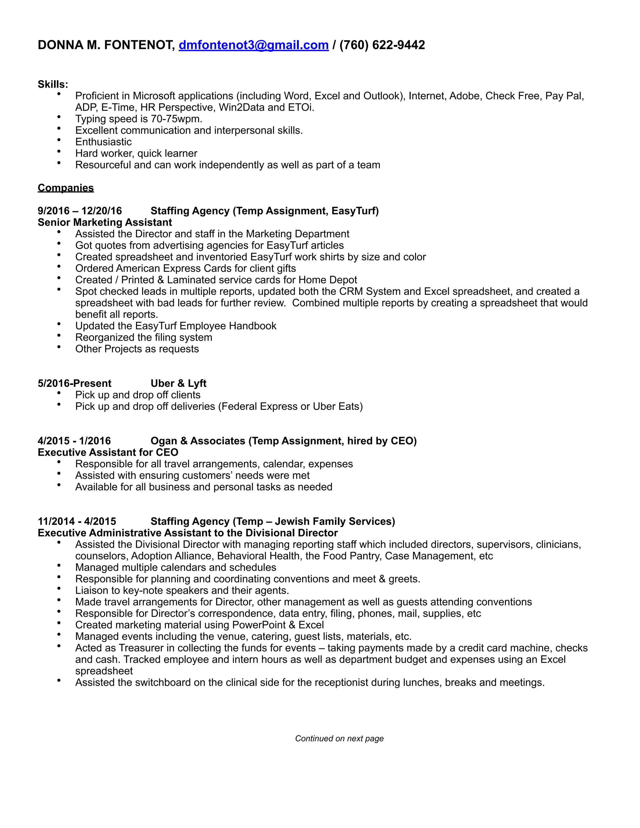 DMF Resume 12-2016 | PDF