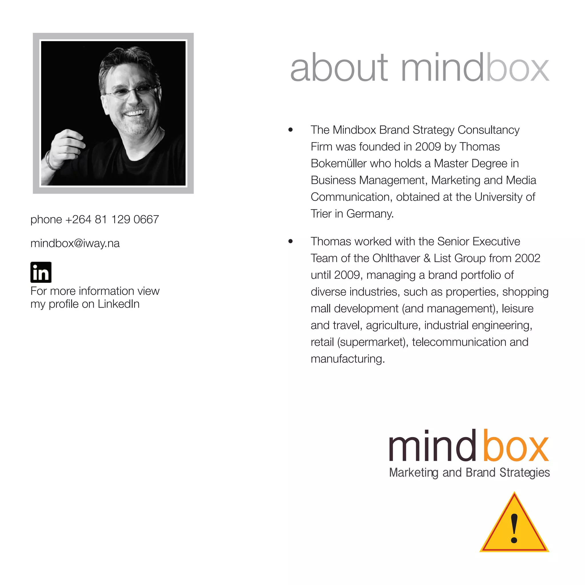 Mindbox profile booklet | PDF
