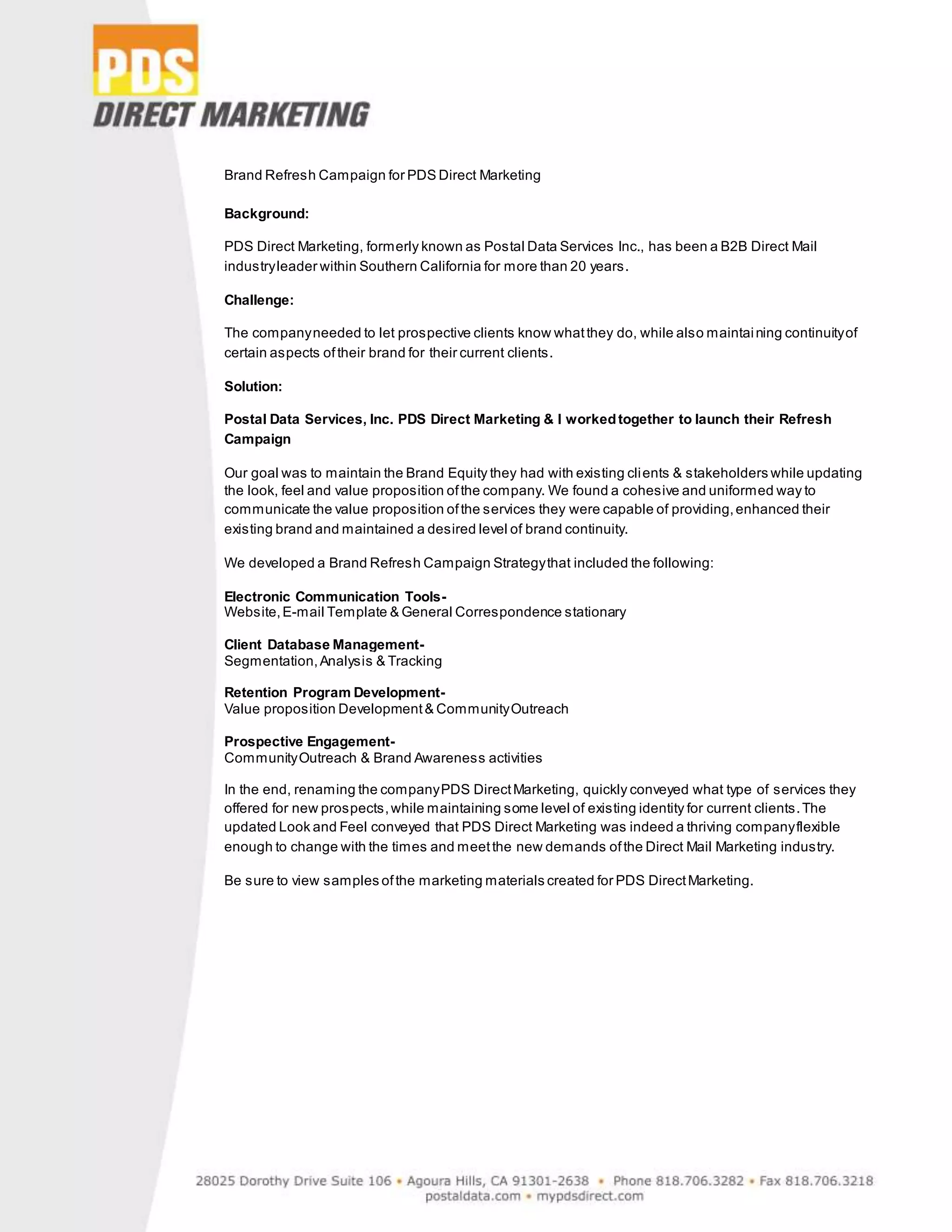 PDS Direct Marketing Campaign | PDF