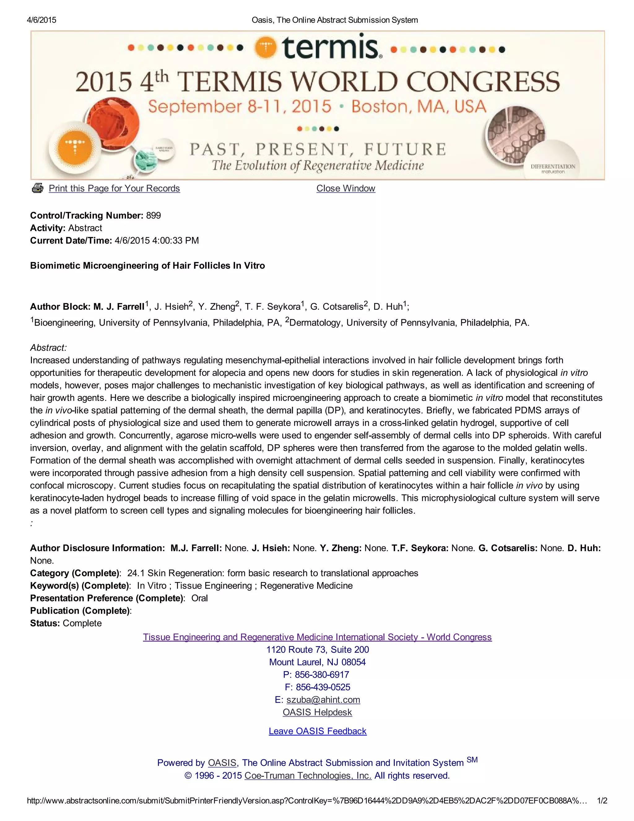 TERMIS abstract | PDF