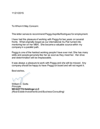 Bill's letter | DOCX