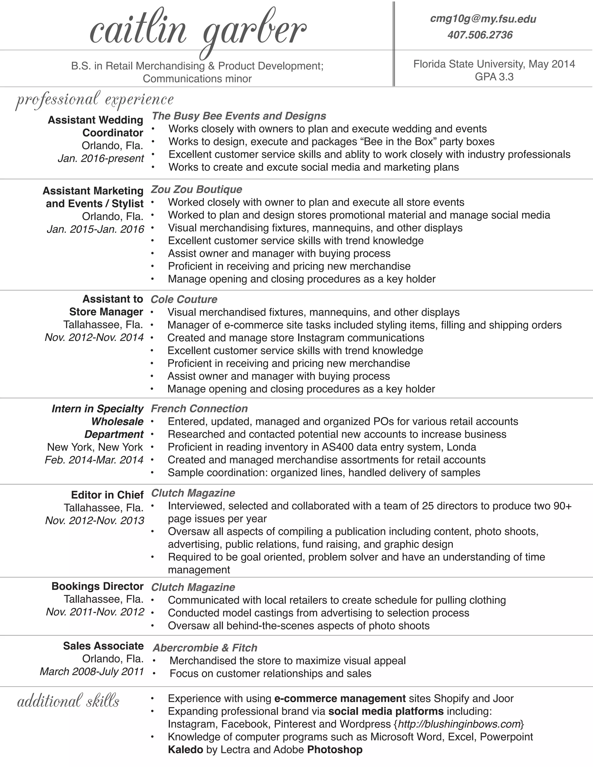 RESUME AUGUST 2016 | PDF
