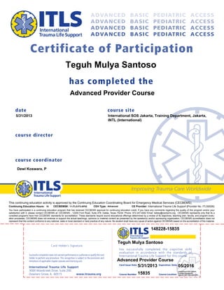 Teguh Mulya santoso - ITLS 2016 | PDF