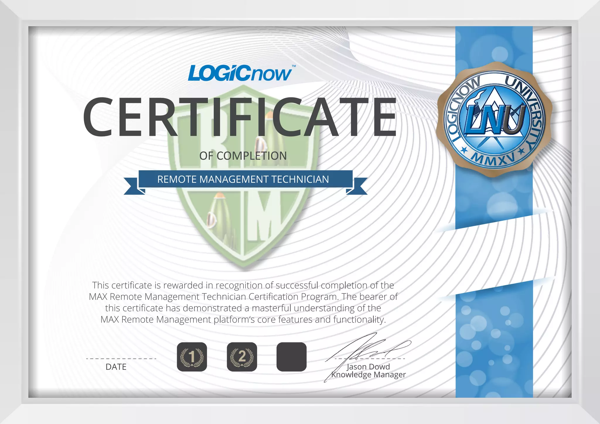 Will Reid TMS Technician-Certification | PDF