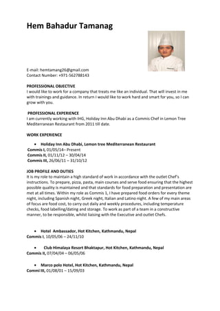 Hem Bahadur CV 2016 (1) | DOC
