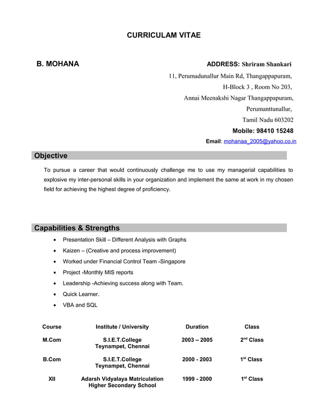 Mohana Resume V1-2016 | DOC
