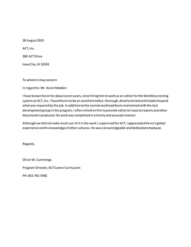 Kevin Madden letter | DOCX