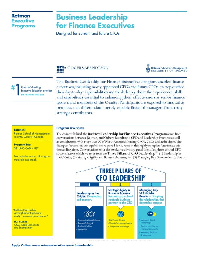 Rotman - CFO Program | PDF