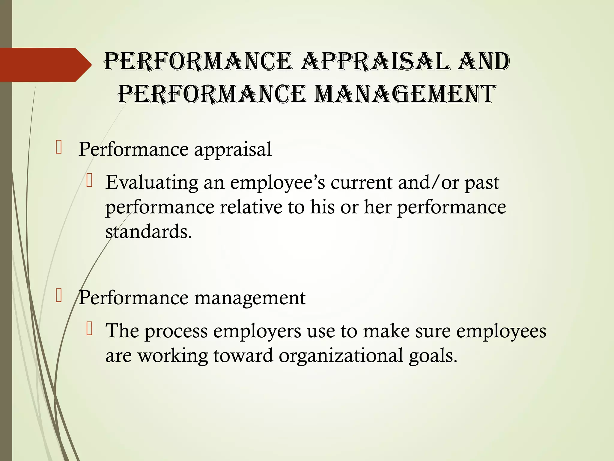 performance appraisals and management | PPT