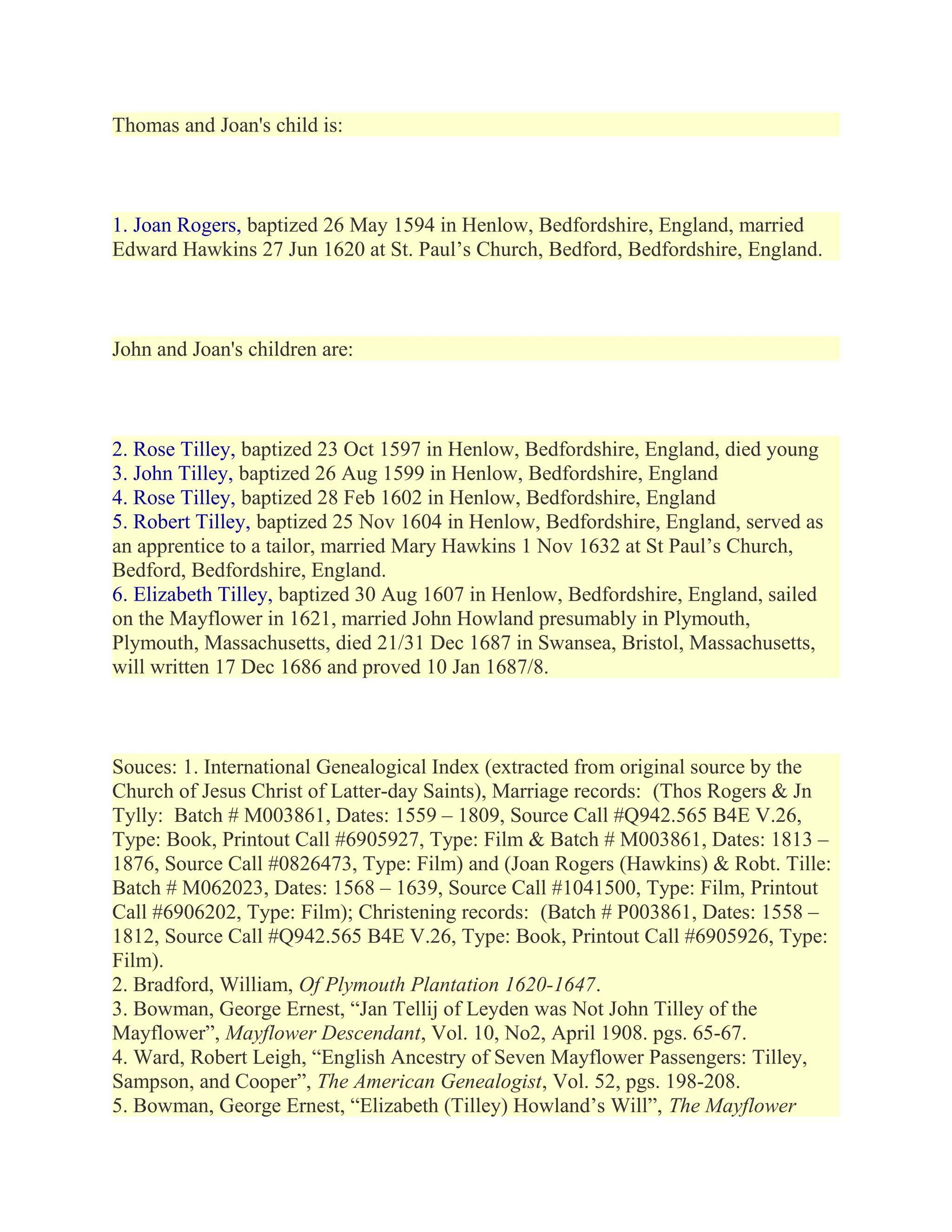 Ancestry Mayflower | DOC