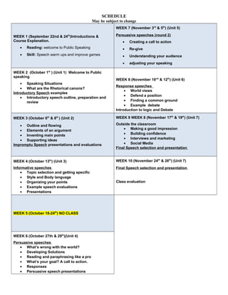 Speech Syllabus Soongsil | PDF