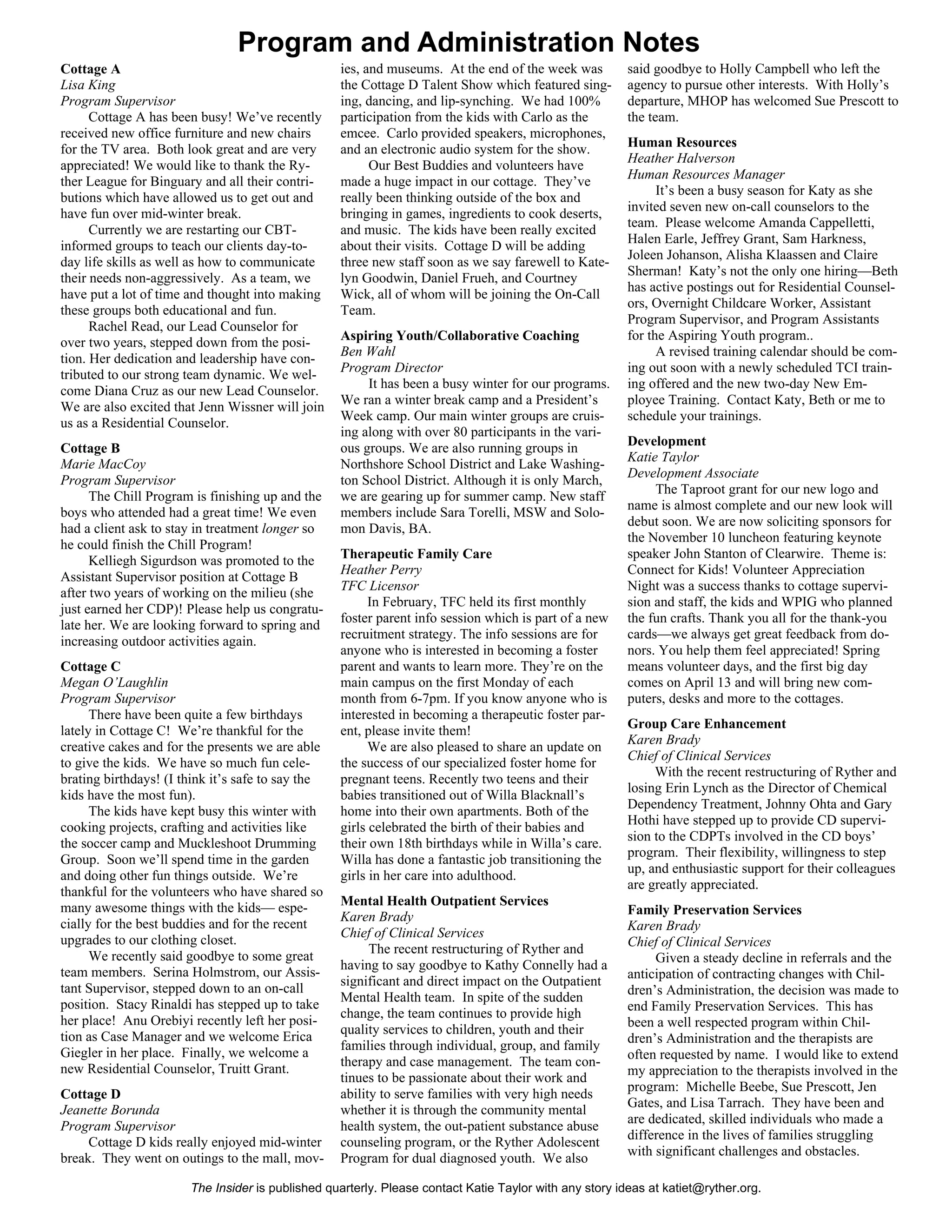 Ryther Insider | PDF