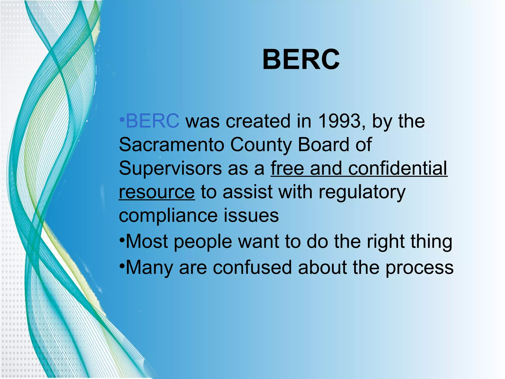 07-09-15 SBA Resource Partners meeting - BERC presentation | PPT