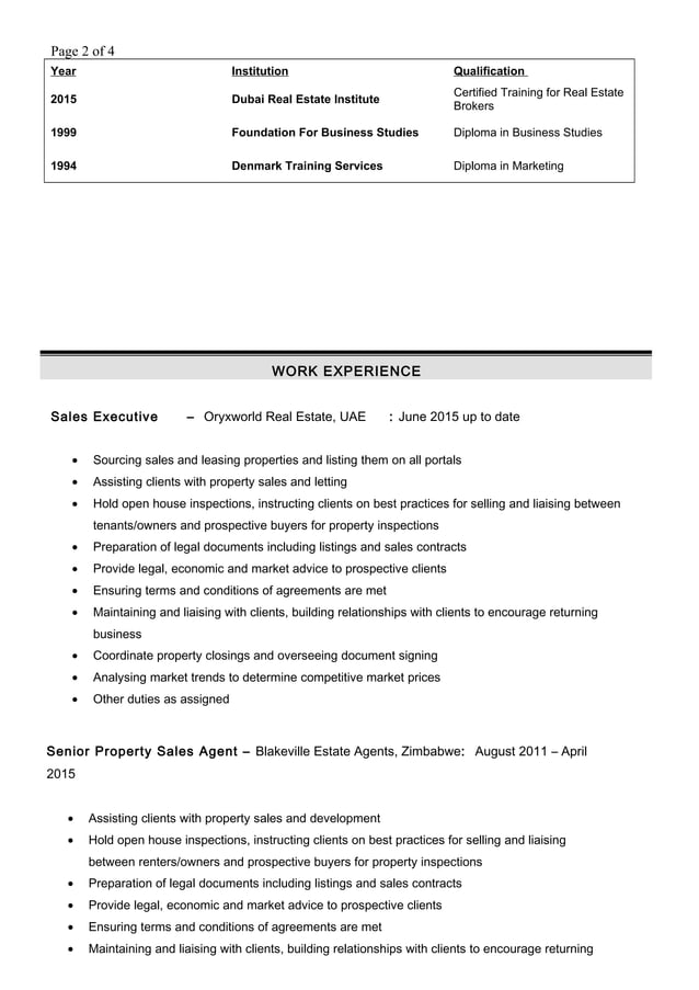 Webster Kwaramba CV 2016 | PDF