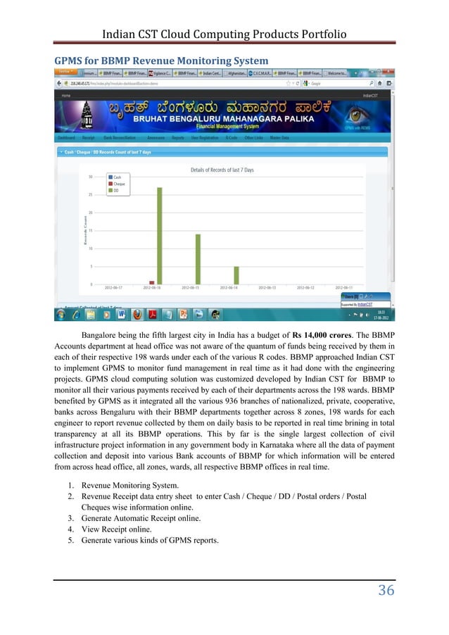 Indian CST's GPMS Products Portfolio 2015 | PDF