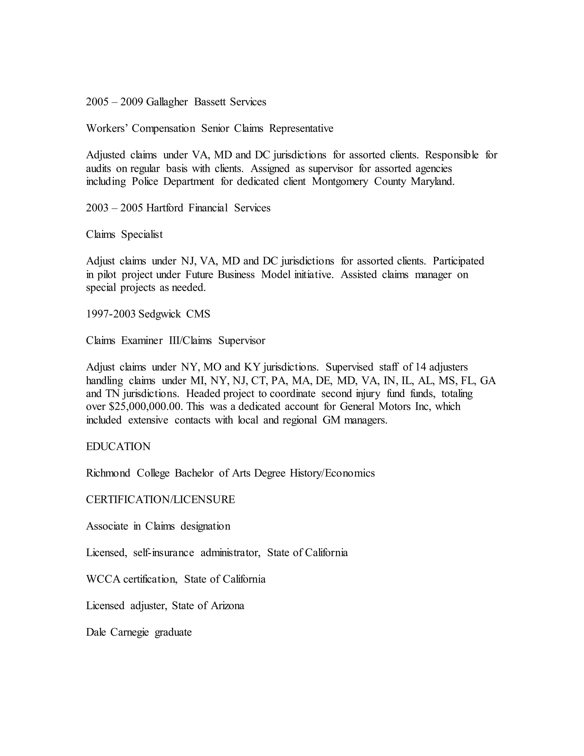 Dave's resume | DOCX